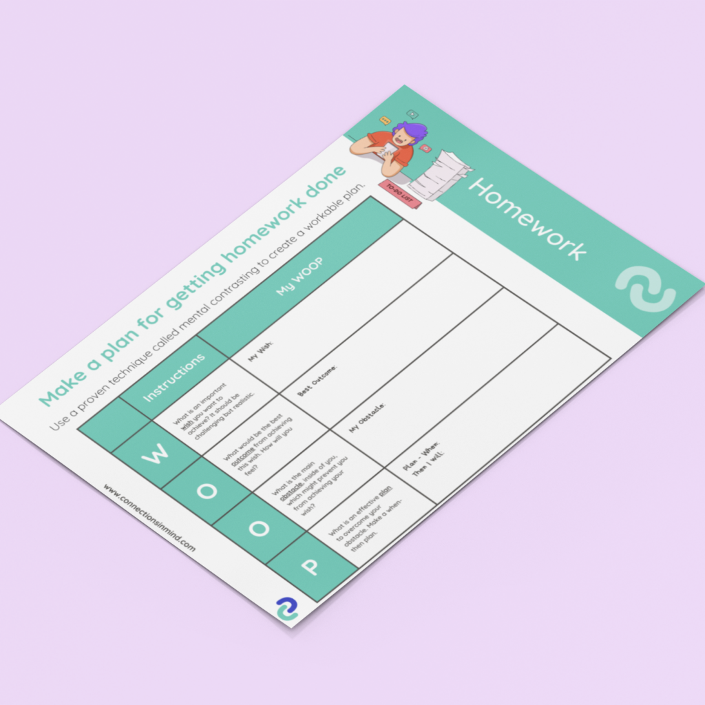 Homework WOOP Worksheet - Brain Hub