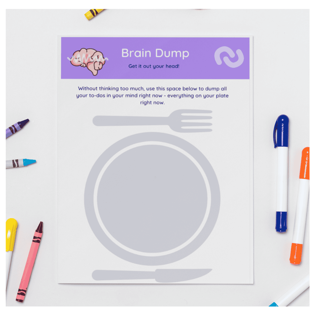 What's on my Plate - Brain Dump Worksheet - Brain Hub